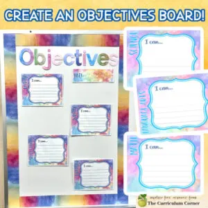 watercolor objectives feature - The Curriculum Corner 4-5-6