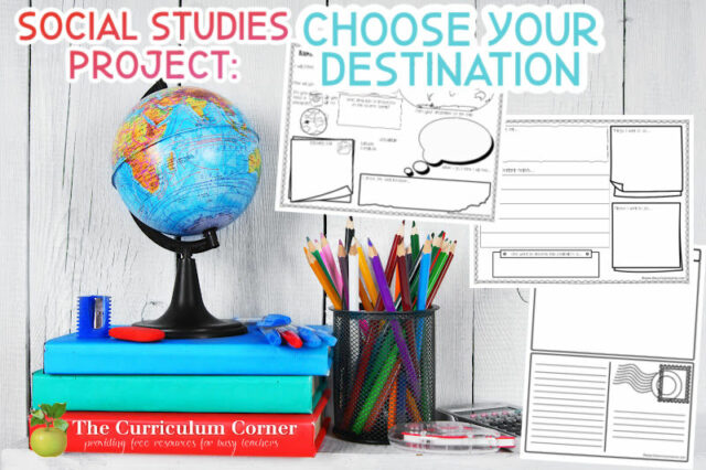 Choose Your Destination Activity - The Curriculum Corner 4-5-6