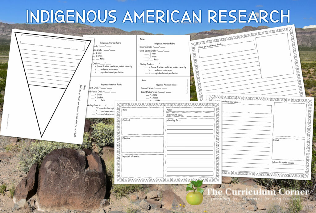 Indigenous Americans Research - The Curriculum Corner 4-5-6