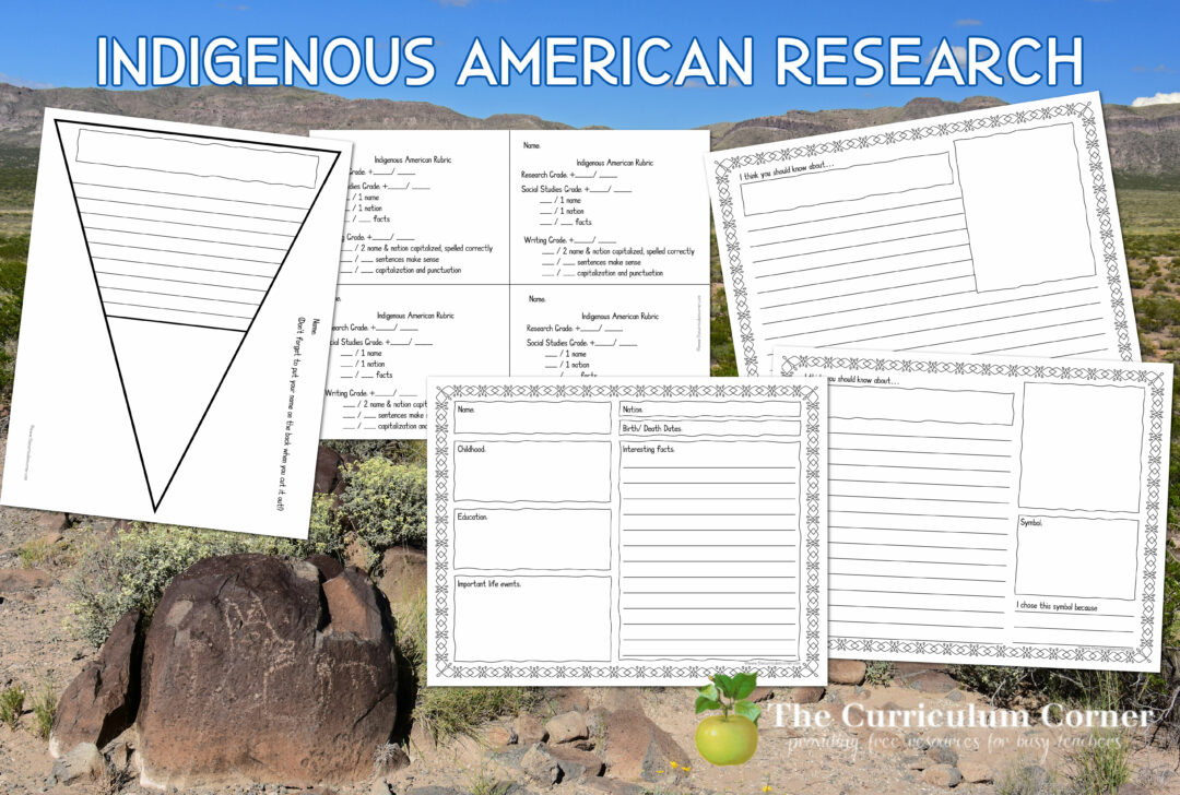 Indigenous Americans Research - The Curriculum Corner 4-5-6