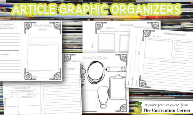 Magazine Article Graphic Organizers - The Curriculum Corner 4-5-6