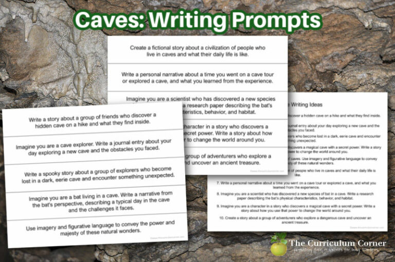 cave-writing-prompts - The Curriculum Corner 4-5-6