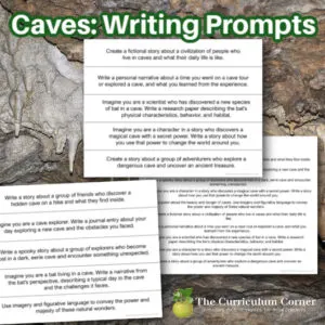 cave writing prompts fb - The Curriculum Corner 4-5-6