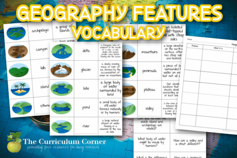 Geography Features - The Curriculum Corner 4-5-6