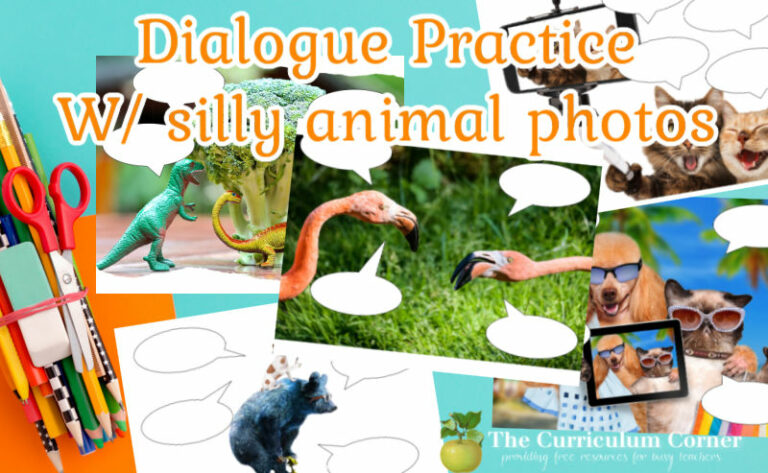 Silly Animal Dialogue Practice - The Curriculum Corner 4-5-6