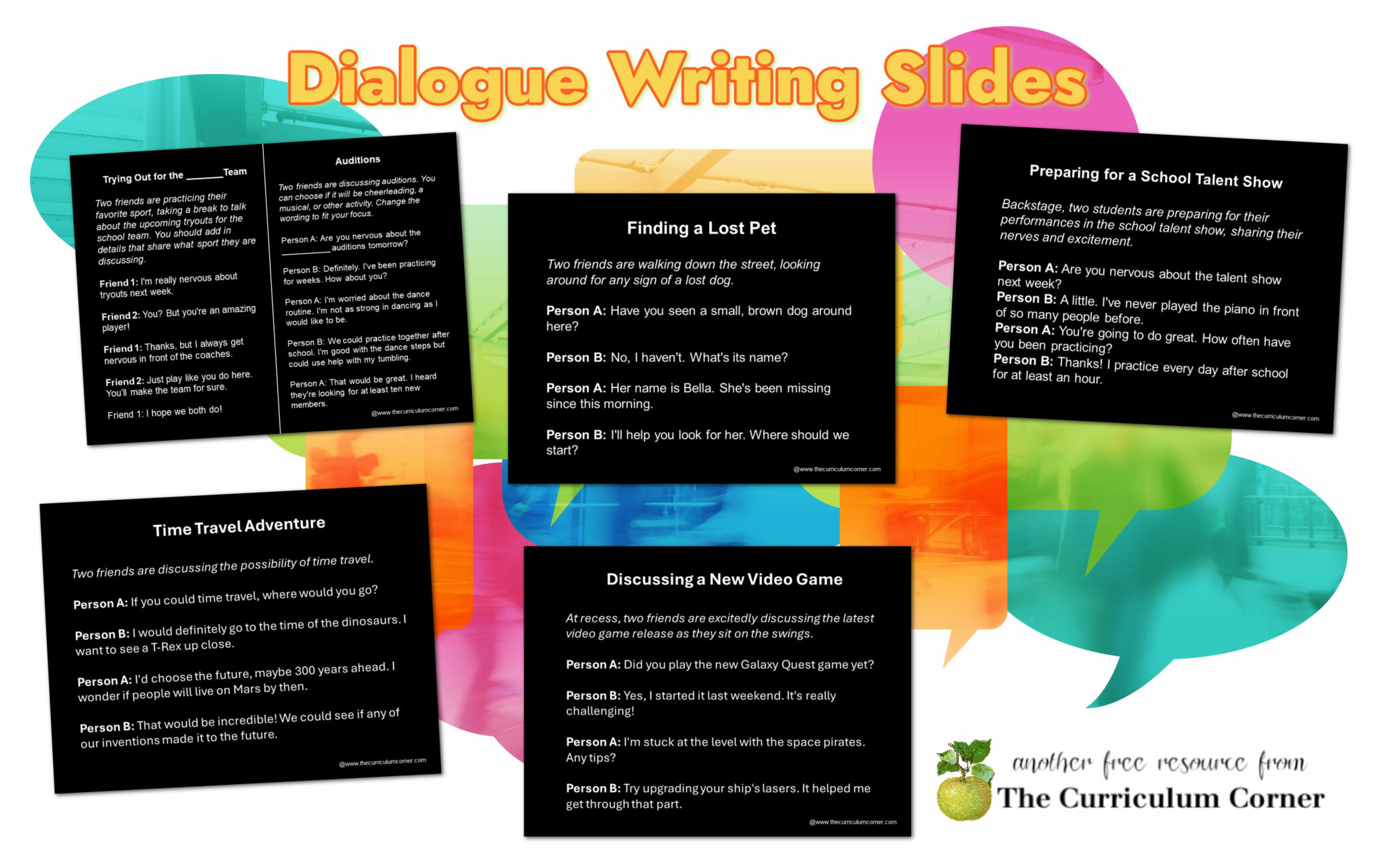Dialogue Practice Slides - The Curriculum Corner 4-5-6