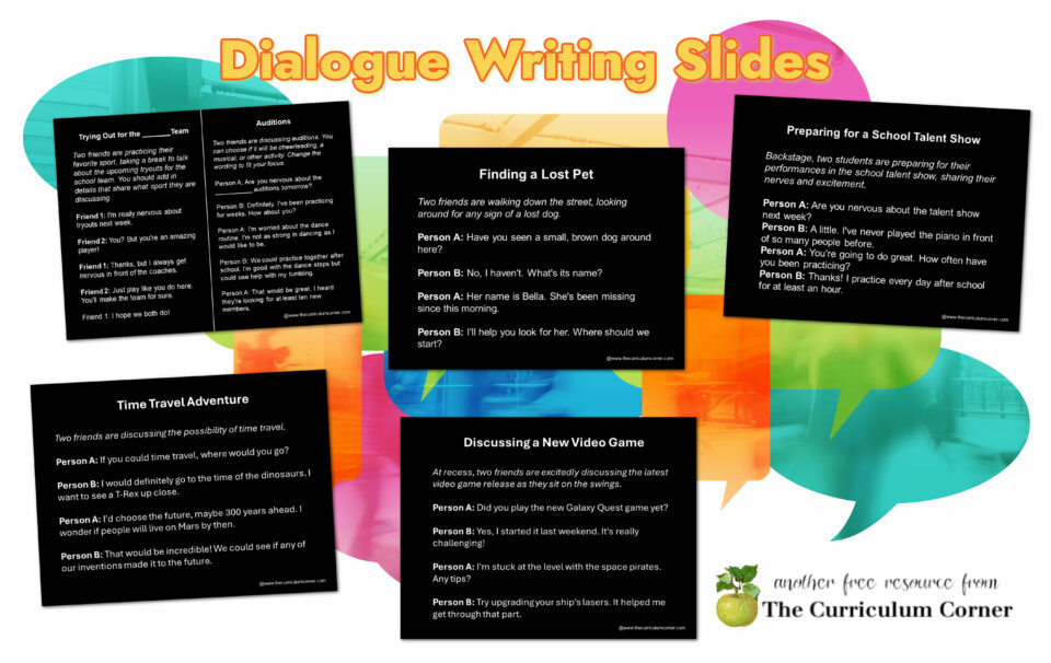 Dialogue Practice Slides - The Curriculum Corner 4-5-6