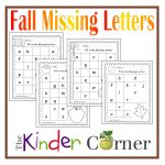 Fall Missing Letters Practice Pages - The Kinder Corner