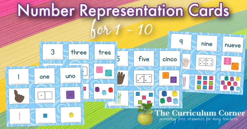 Number Representation Cards The Kinder Corner number-representation-cards-the-kinder-corner