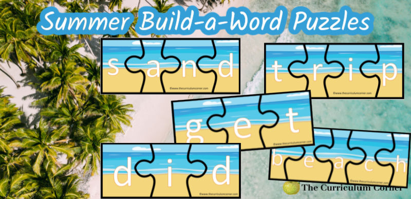 Summer Build-a-Word Puzzles - The Kinder Corner