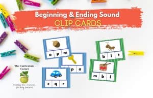 Beginning & Ending Sound Clip Cards - The Kinder Corner