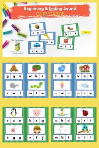 Beginning & Ending Sound Clip Cards - The Kinder Corner