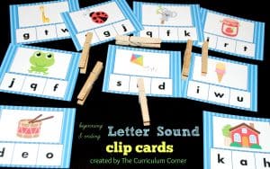 Beginning & Ending Sound Clip Cards - The Kinder Corner