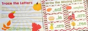 Fall Math & Literacy Centers - The Kinder Corner