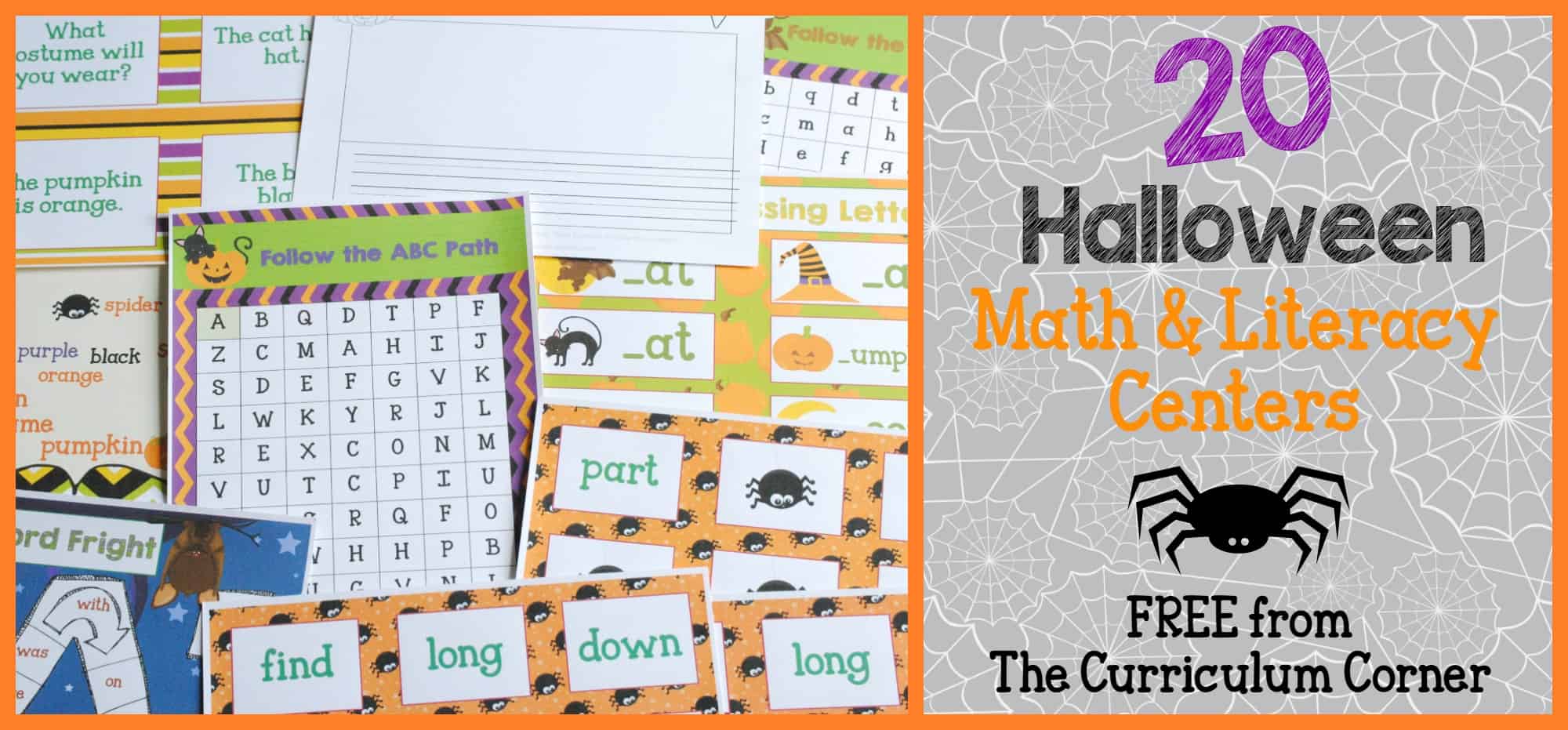 Halloween Math & Literacy Centers - The Kinder Corner