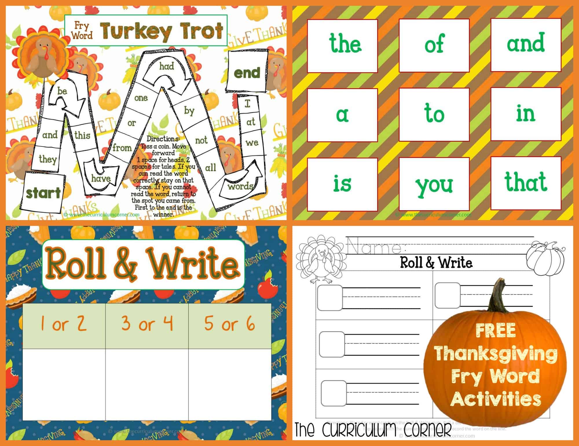 Thanksgiving Math & Literacy Centers - The Kinder Corner