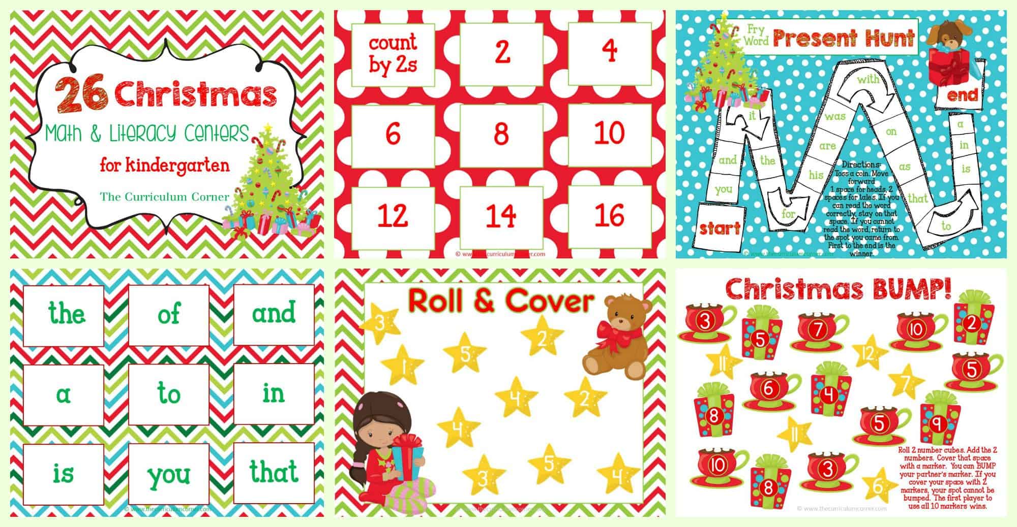 Christmas Math & Literacy Centers - The Kinder Corner
