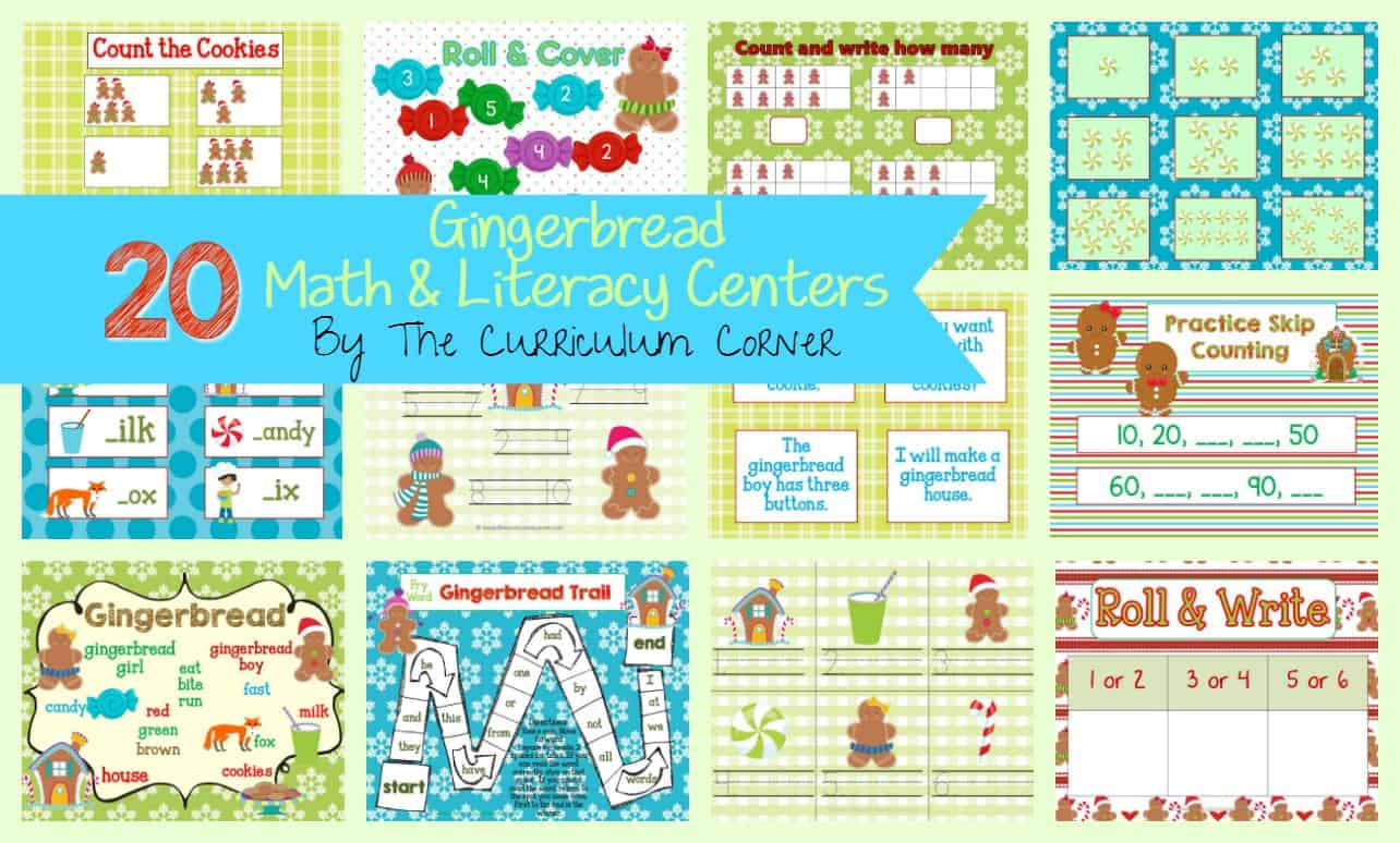 Gingerbread Math & Literacy Centers - The Kinder Corner