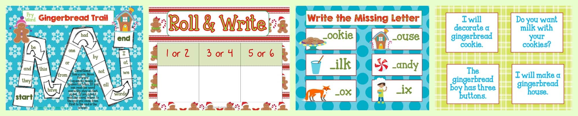 Gingerbread Math & Literacy Centers - The Kinder Corner