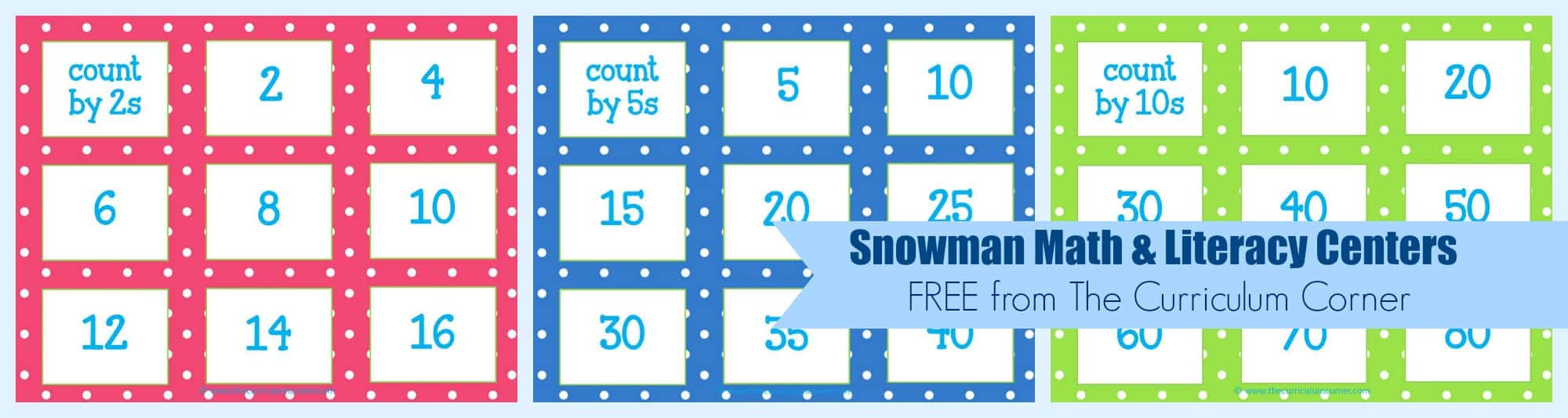 Snowmen Math & Literacy Centers - The Kinder Corner