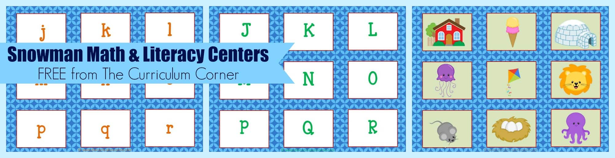 Snowmen Math & Literacy Centers - The Kinder Corner