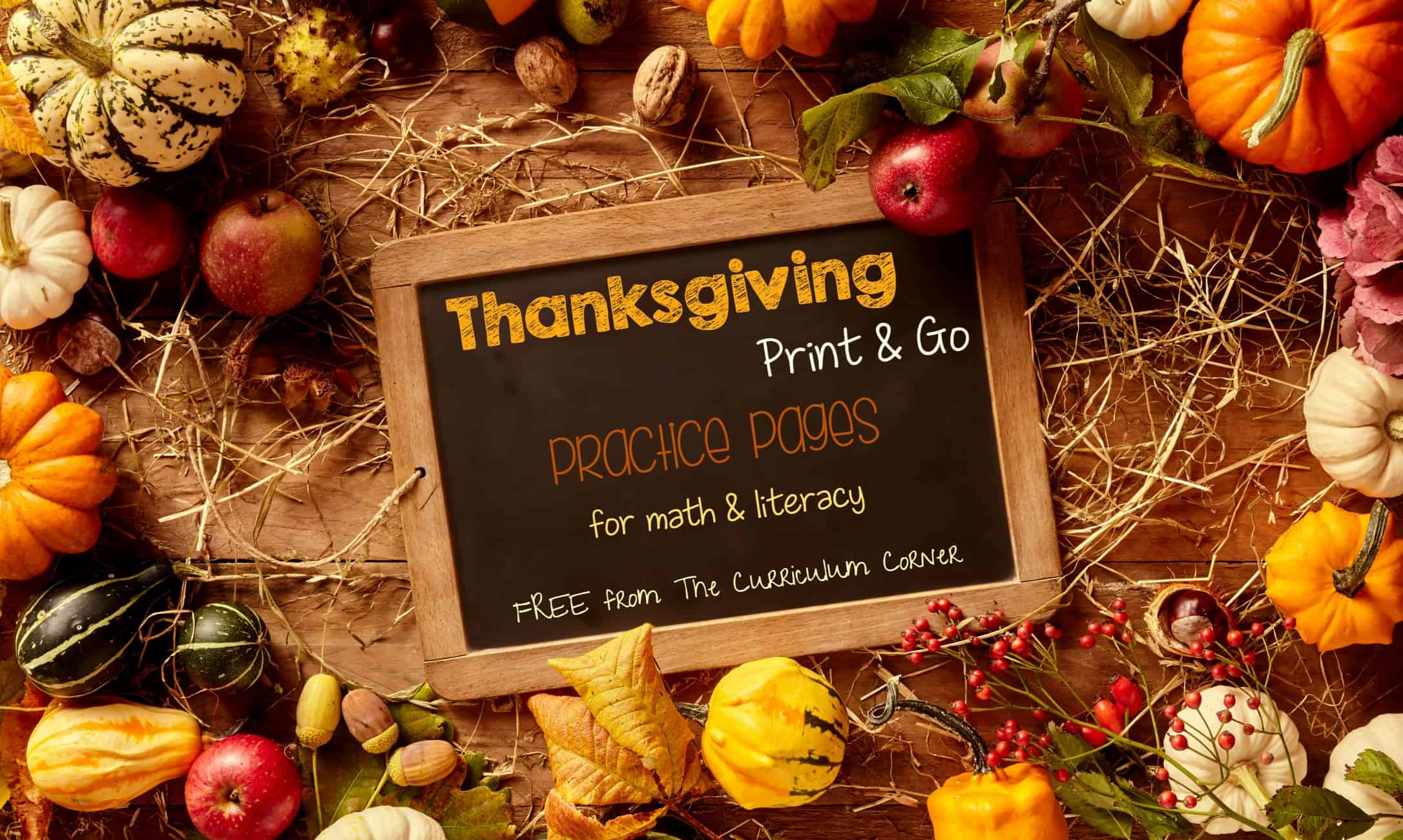 Thanksgiving Print & Go Pages - The Kinder Corner