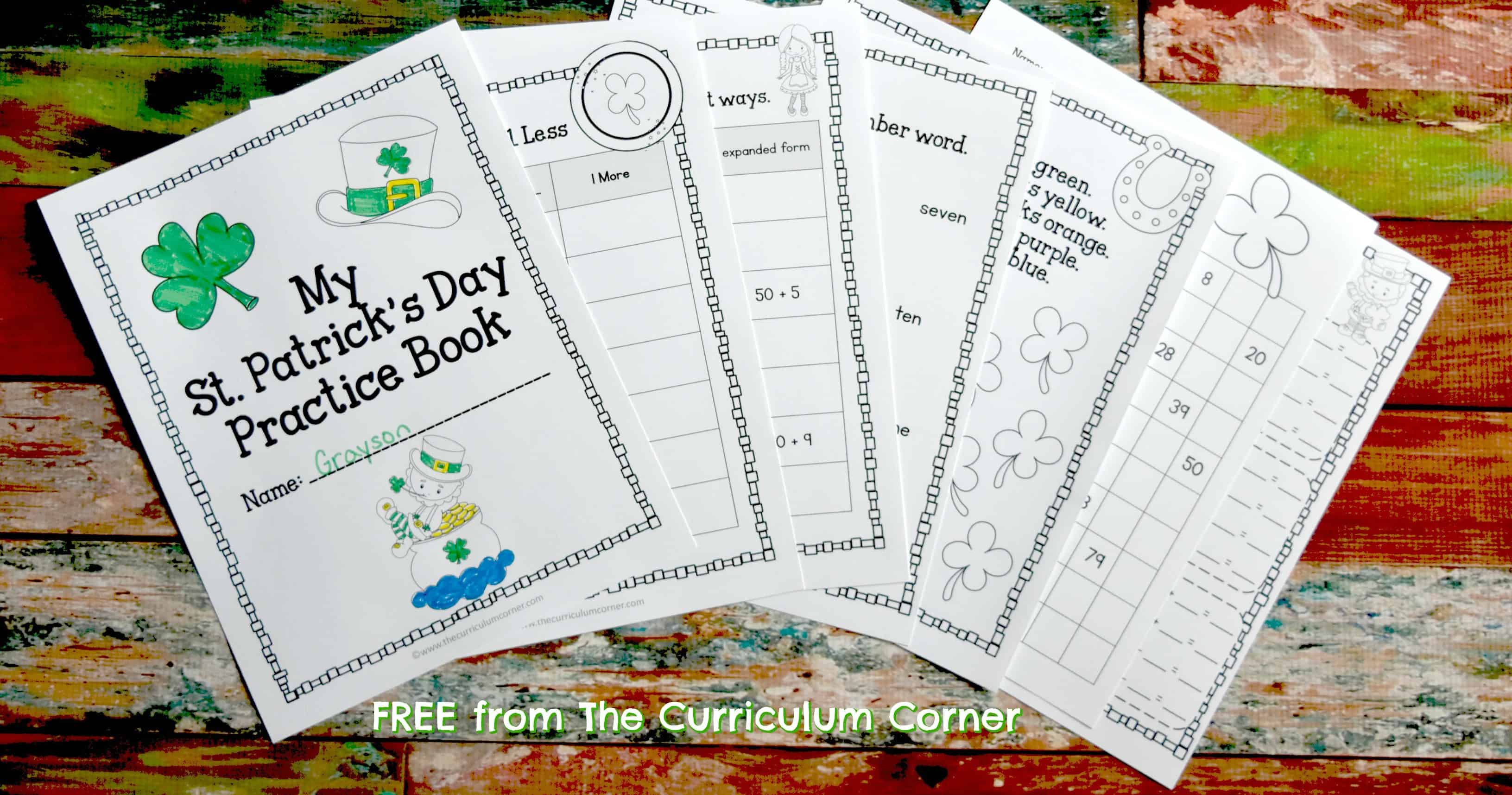 St. Patrick's Day Print & Go Practice Pages - The Kinder Corner