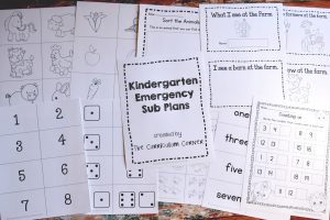 Kindergarten Sub Plans - Set 2 - The Kinder Corner