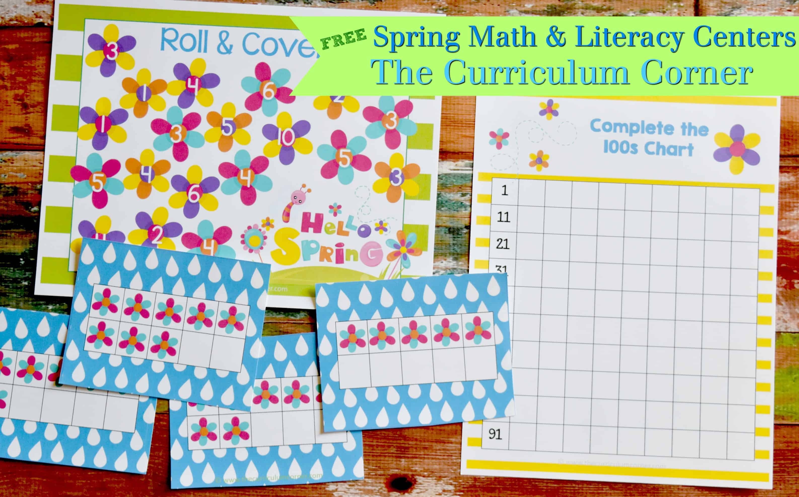Spring Math & Literacy Centers - The Kinder Corner