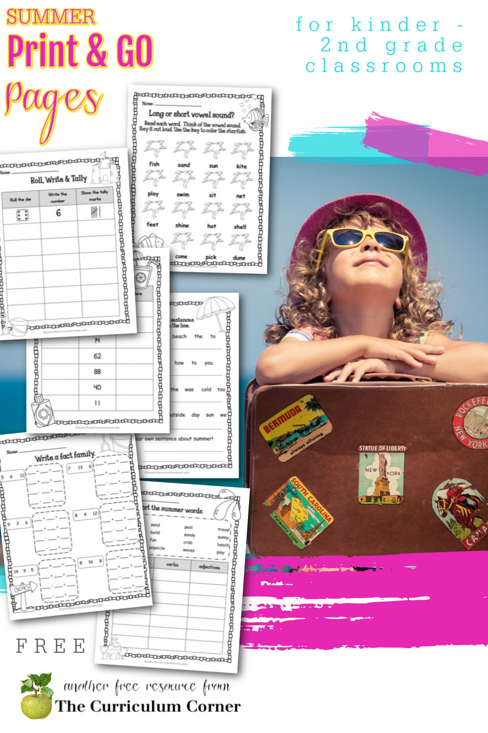 Summer No Prep Pages - The Kinder Corner