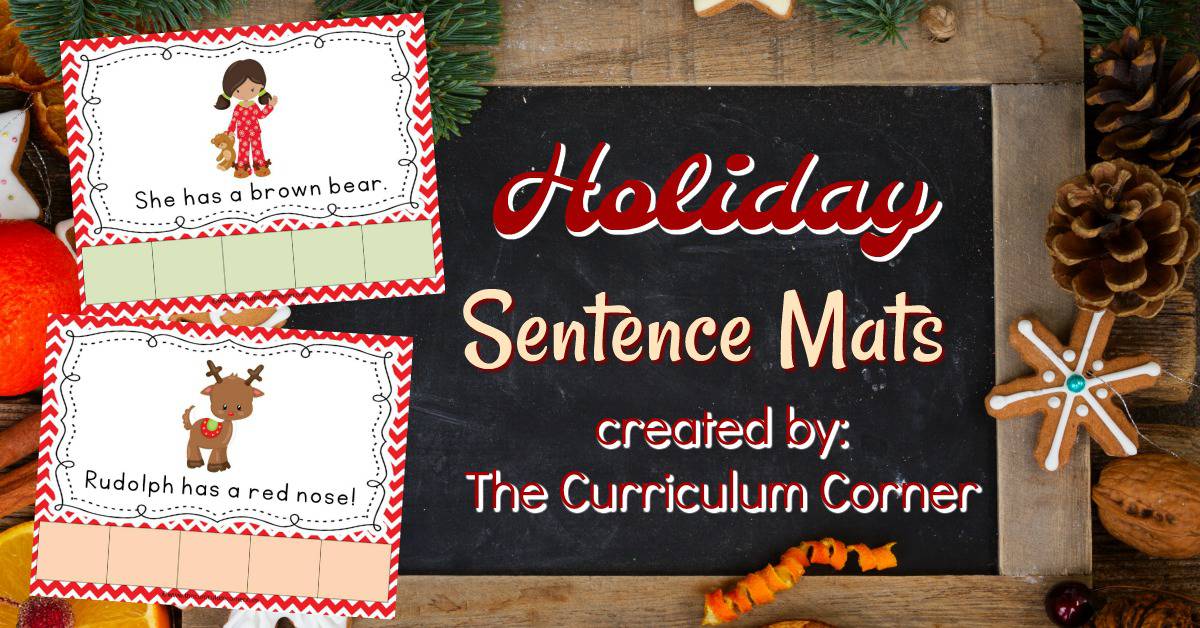 Christmas Sentence Mats - The Kinder Corner