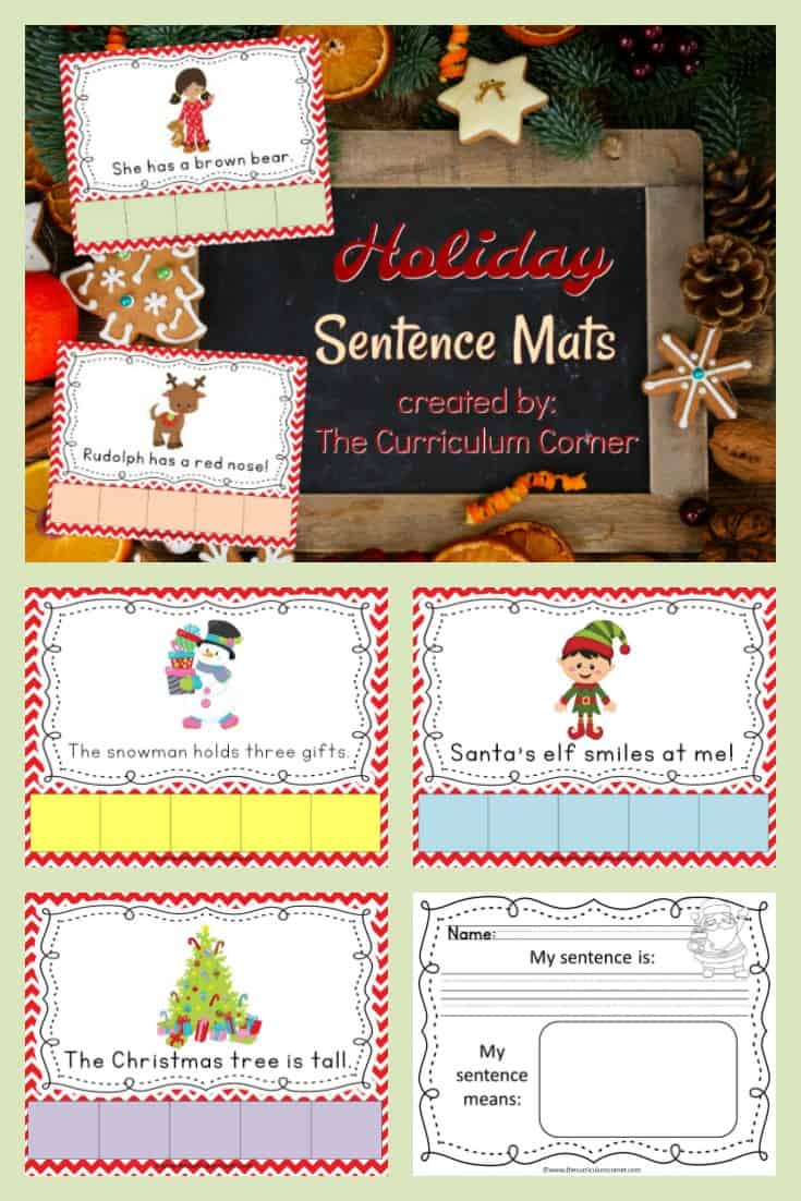 Christmas Sentence Mats - The Kinder Corner