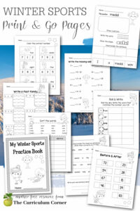 Winter Sports Print & Go Pages - The Kinder Corner