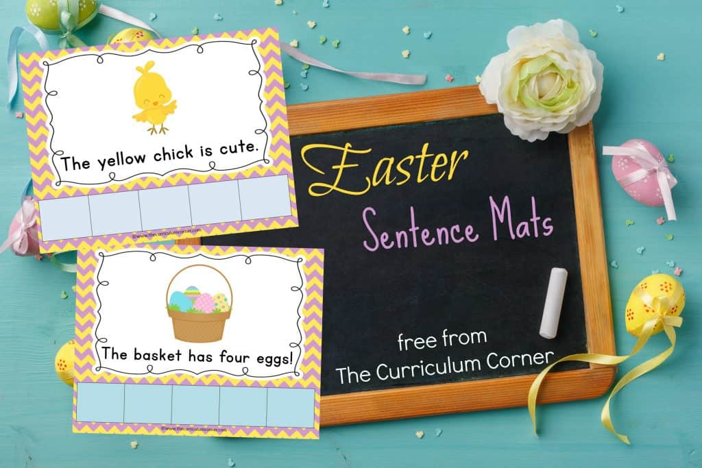 Easter Scrambled Sentence Mats - The Kinder Corner