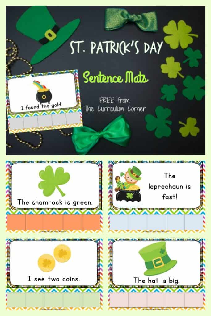 St. Patrick's Day Sentence Mats - The Kinder Corner