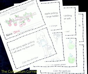 Let's Pick Apples Read & Color Booklet - The Kinder Corner