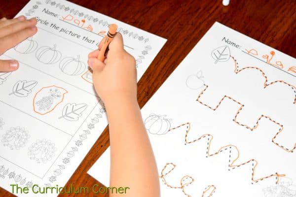 Fall Preschool Print & Go Pack - The Kinder Corner