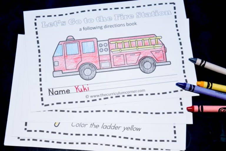 Firefighter Read & Color Book - The Kinder Corner