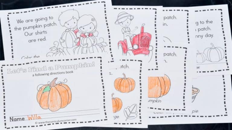 Pumpkin Patch Read & Color Book - The Kinder Corner