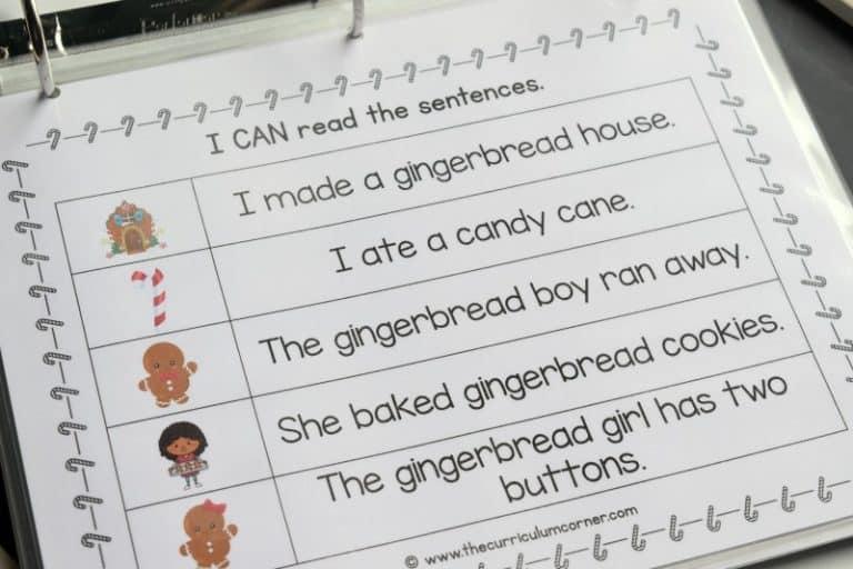 Gingerbread Reading Binder - The Kinder Corner