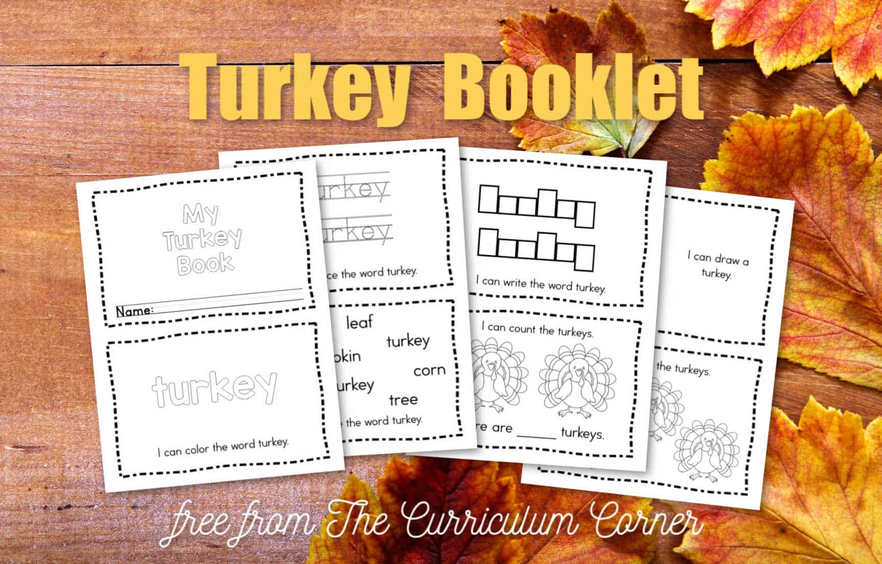 Simple Turkey Booklet - The Kinder Corner
