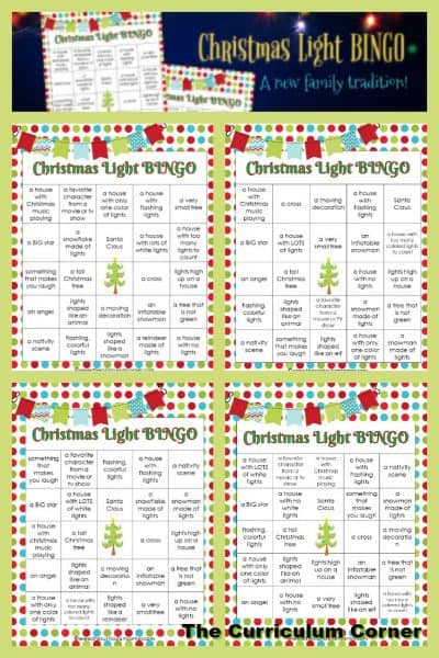 Christmas Light BINGO - The Kinder Corner