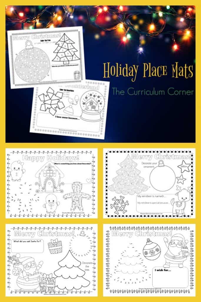 Holiday Place Mats - The Kinder Corner