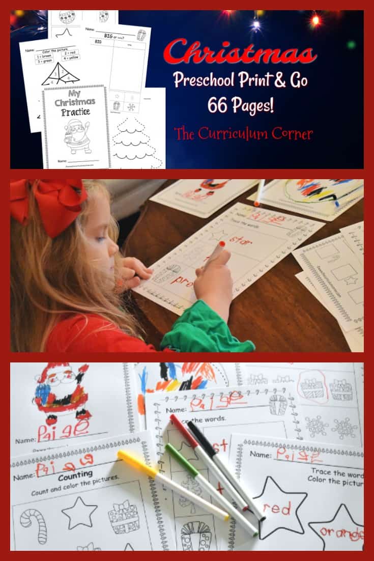 Christmas Preschool Print & Go - The Kinder Corner