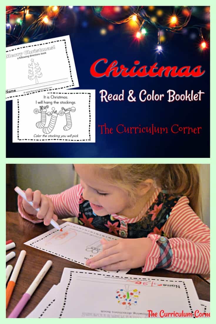 Christmas Read & Color Booklet - The Kinder Corner