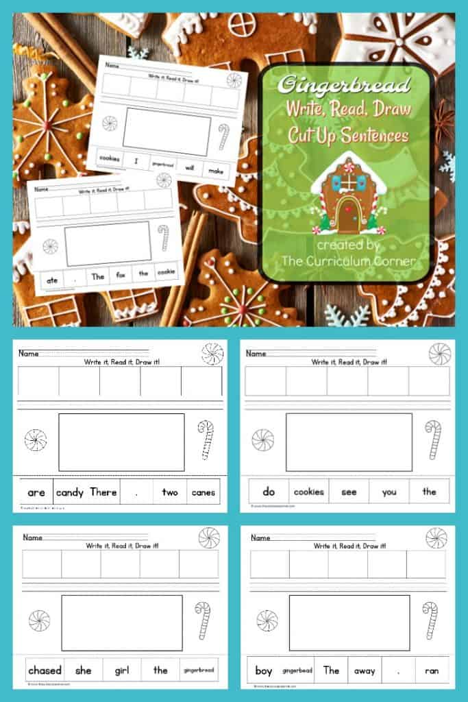 Gingerbread Write, Read, Draw - The Kinder Corner