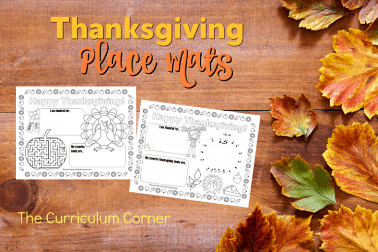 Thanksgiving Place Mats - The Kinder Corner