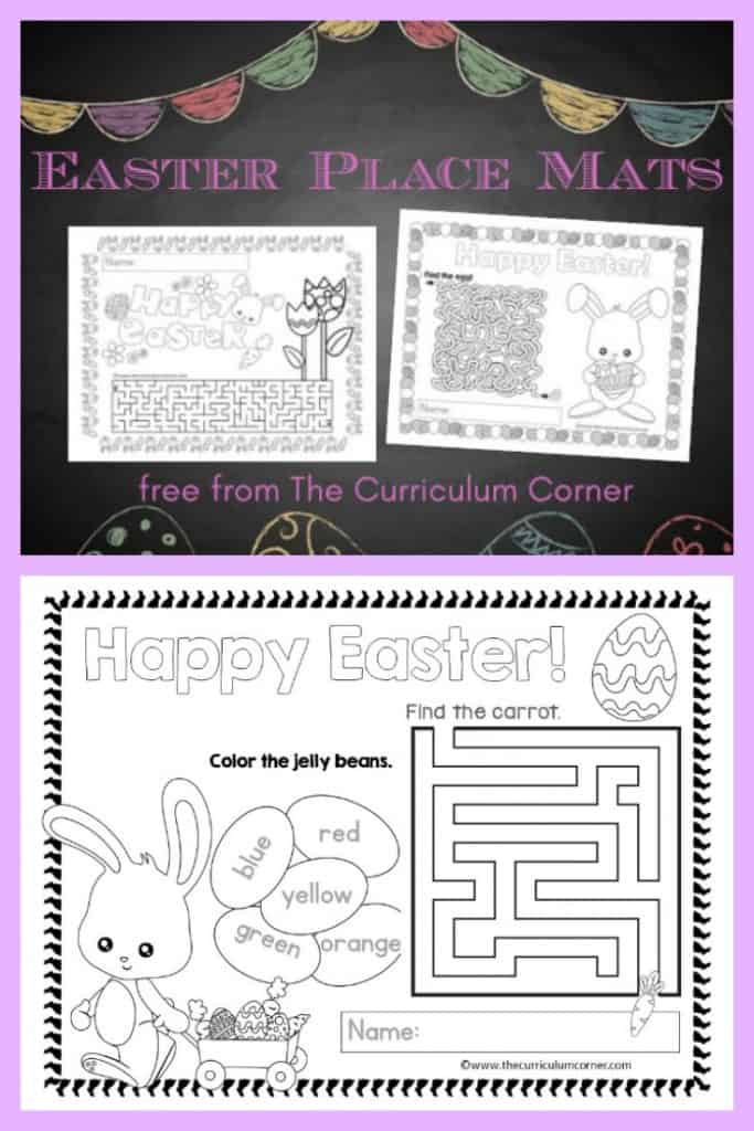 Easter Place Mats - The Kinder Corner