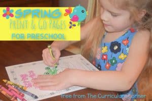 Spring Preschool Print & Go Pages - The Kinder Corner