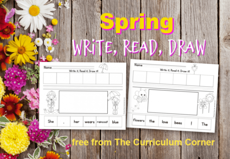 Spring Scrambled Sentences - The Kinder Corner